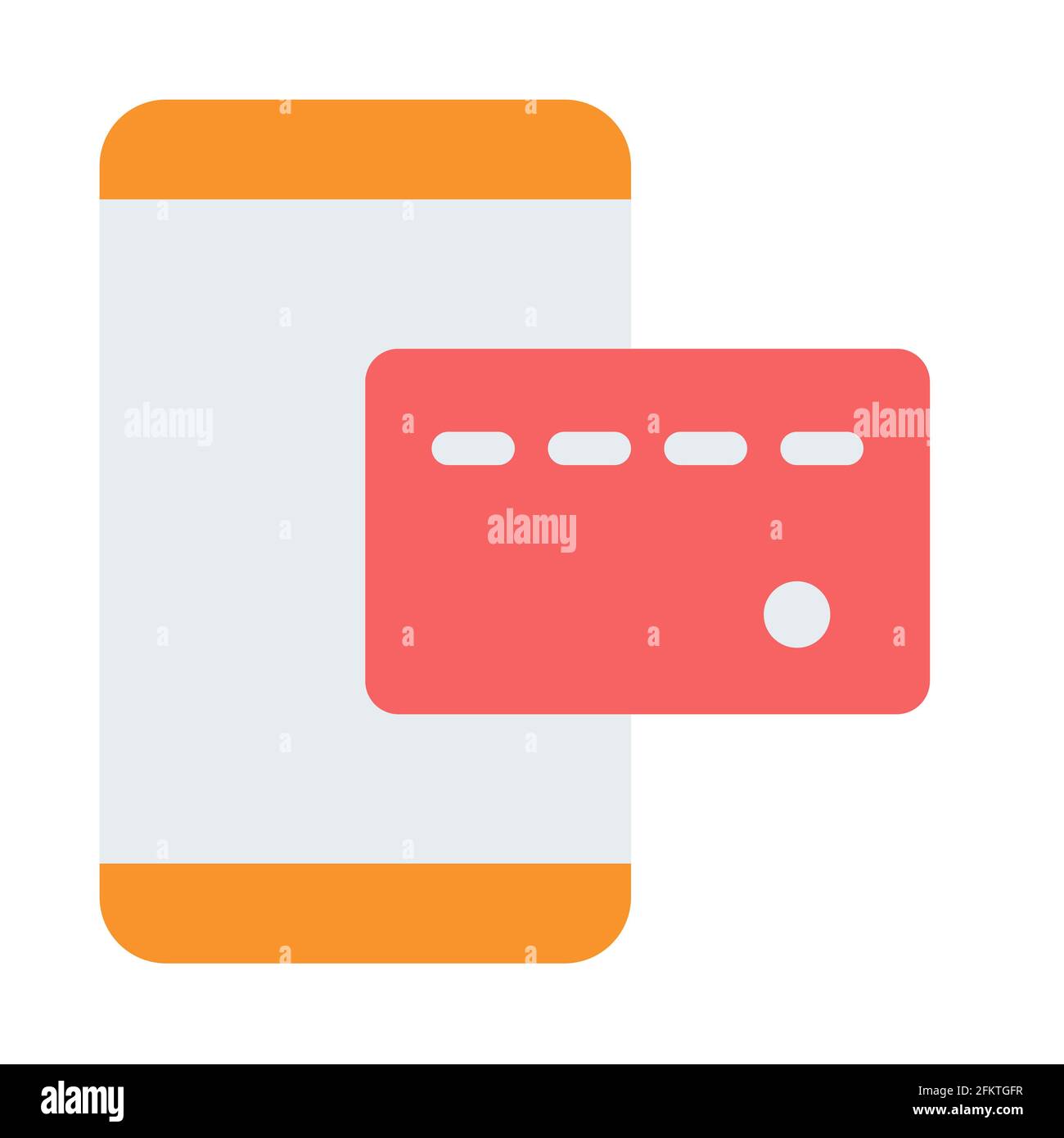 mobile payment transfer card single isolated icon with flat style ...
