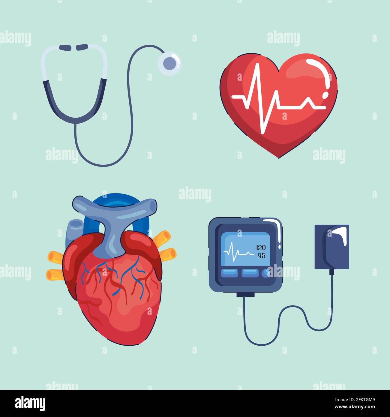 four hypertension icons Stock Vector Image & Art - Alamy