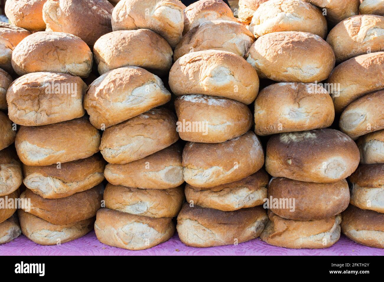 Traditional Turkish style made bread loaf Stock Photo - Alamy