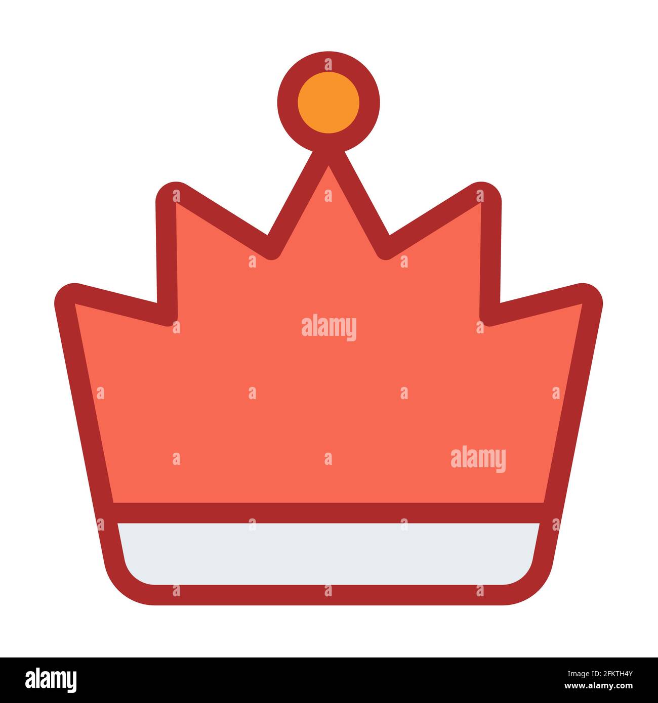 premium crown quality chosen single isolated icon with filled line ...
