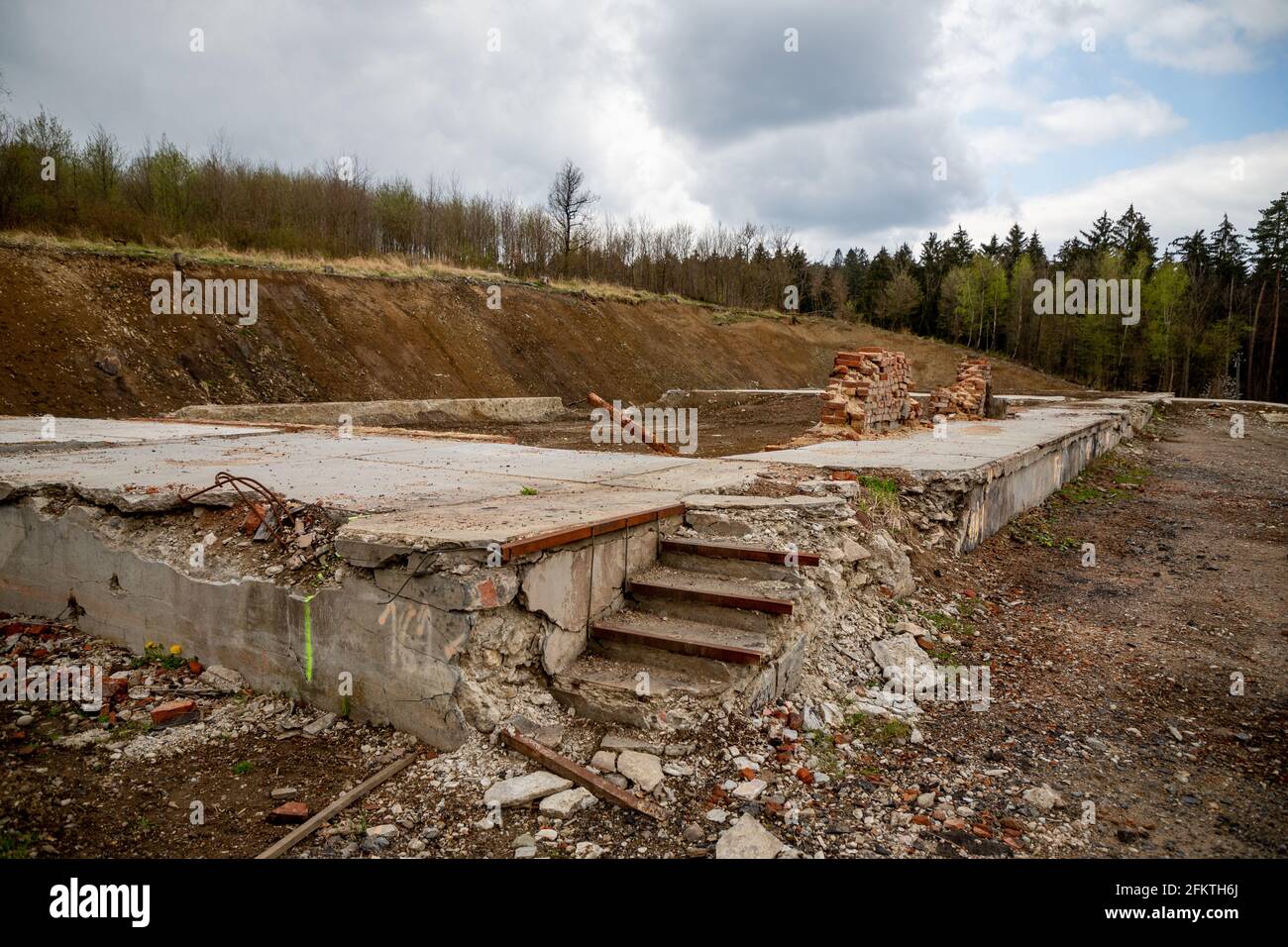 Debris in ammunition store in Vrbetice, Czech Republic, May 3, 2021 ...