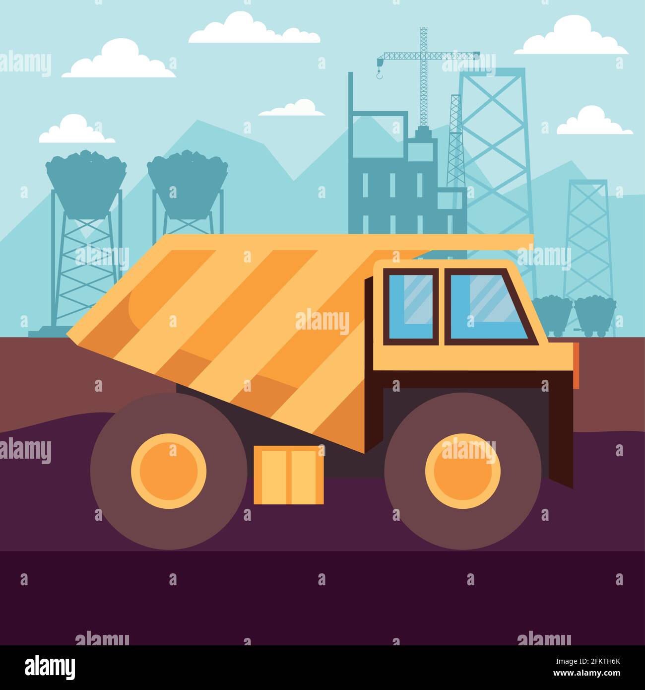 Dumper dump truck in Stock Vector Images - Alamy