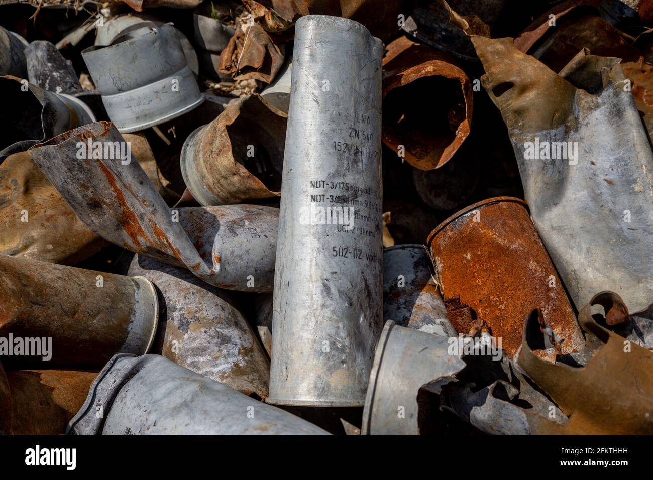 Debris in ammunition store in Vrbetice, Czech Republic, May 3, 2021 ...