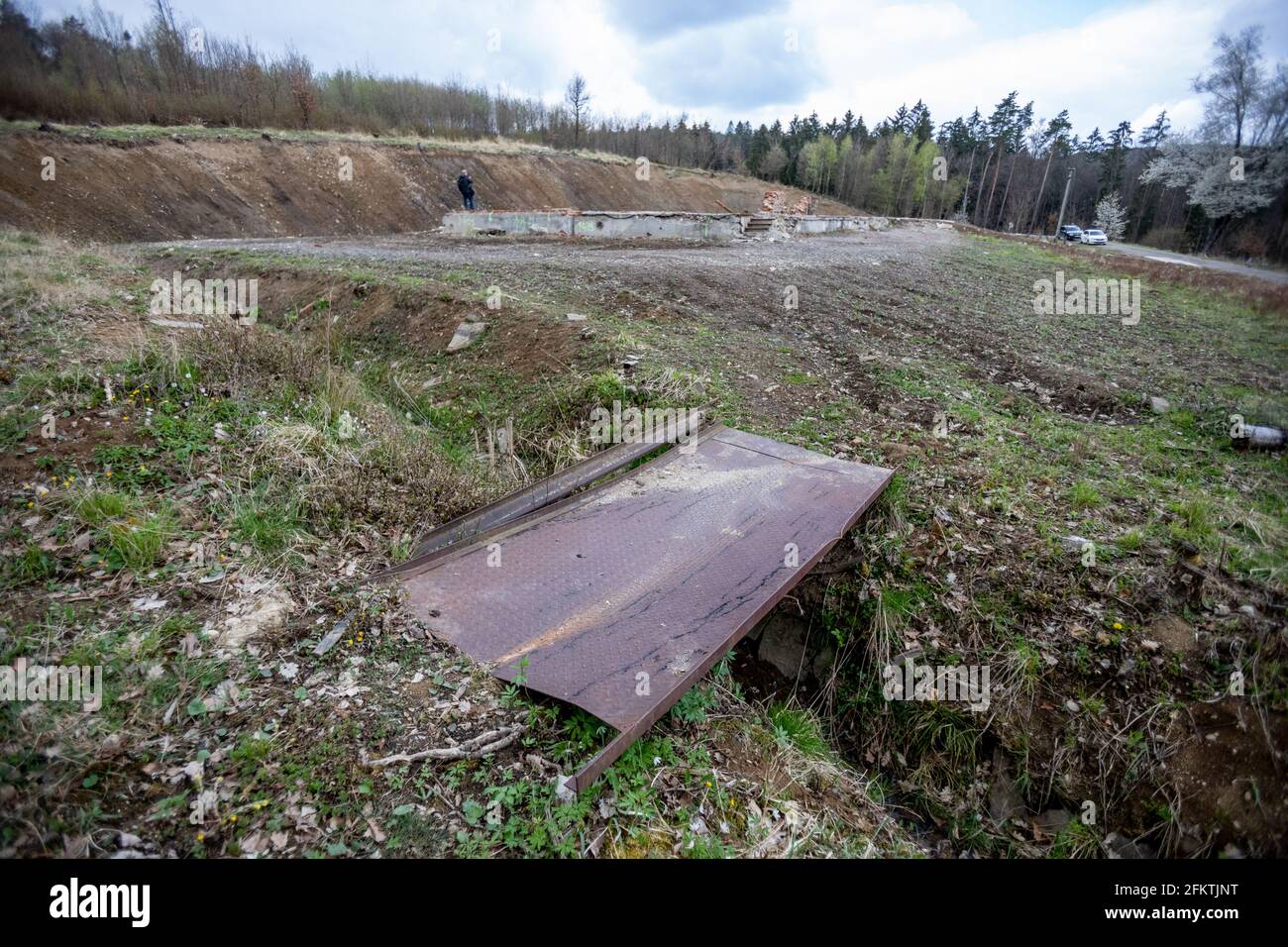 Debris in ammunition store in Vrbetice, Czech Republic, May 3, 2021 ...