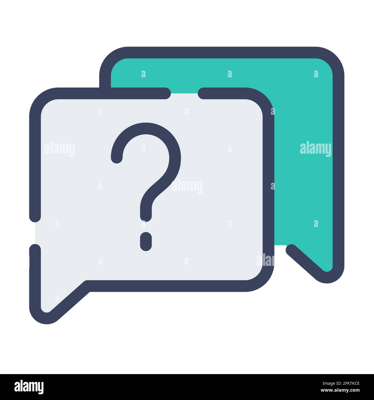 question help ask comment with flat dash or dashed style vector ...