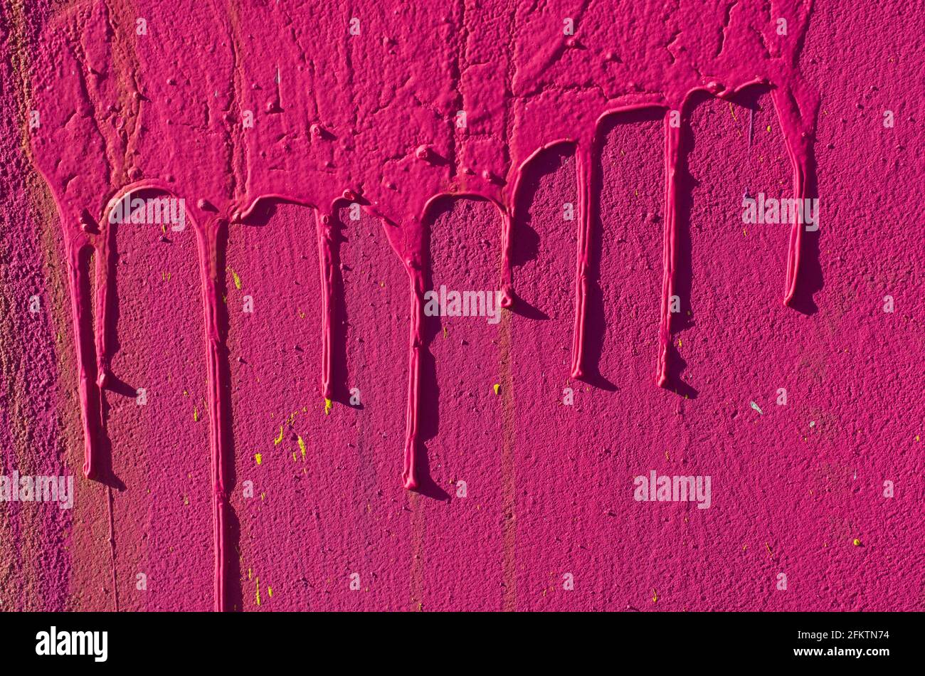 Rough colorful paint dripping grunge texture of wall Stock Photo - Alamy