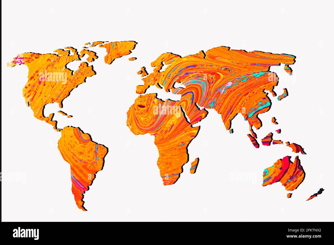 Outline world map hi-res stock photography and images - Alamy