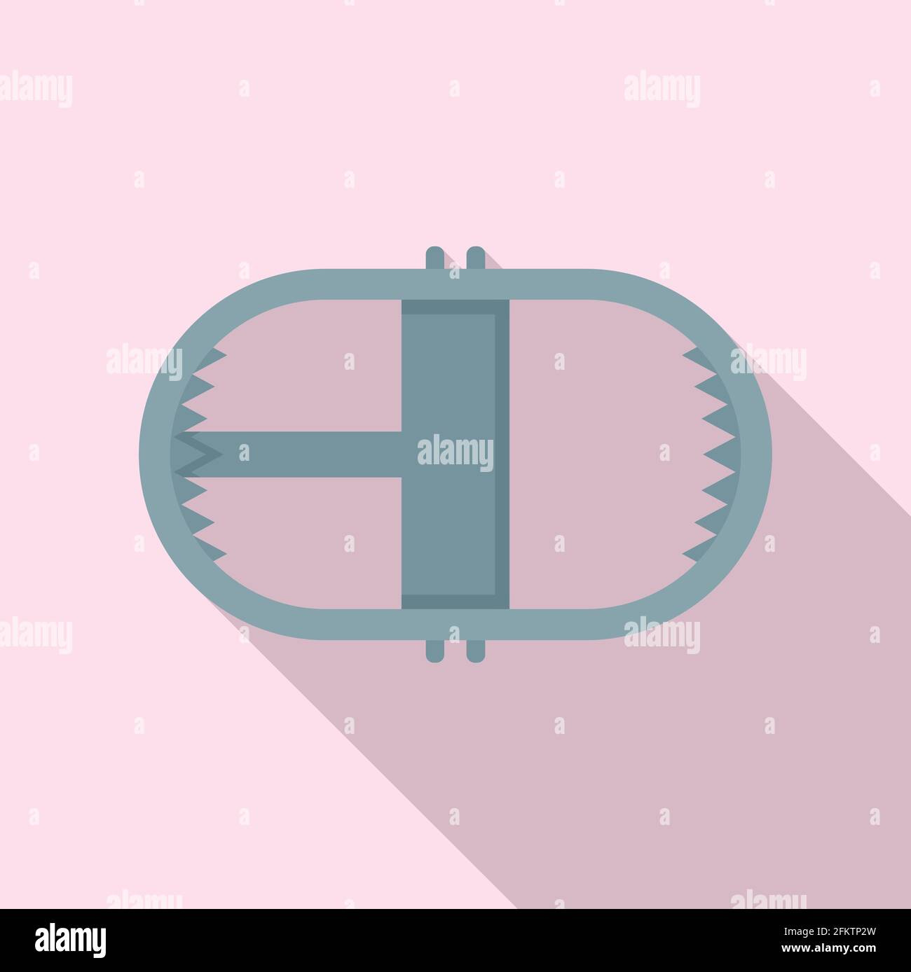 Animal trap icon, flat style Stock Vector Image & Art - Alamy