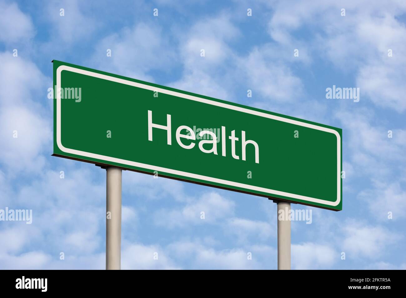 Health Care Concept, Green Signpost Road Sign, White Text, Grey Pole ...