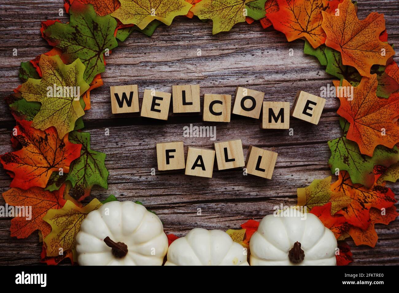 Welcome fall message alphabet hi-res stock photography and images - Alamy
