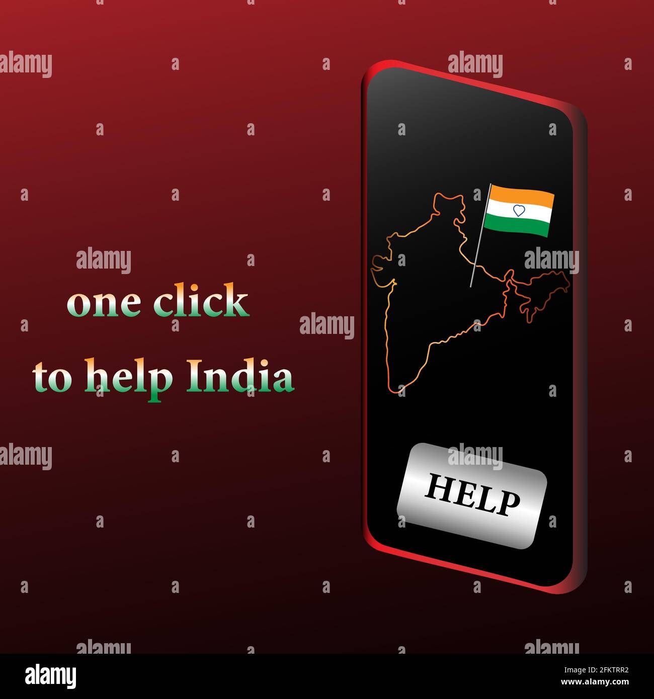 Covid india help Stock Vector Images - Alamy