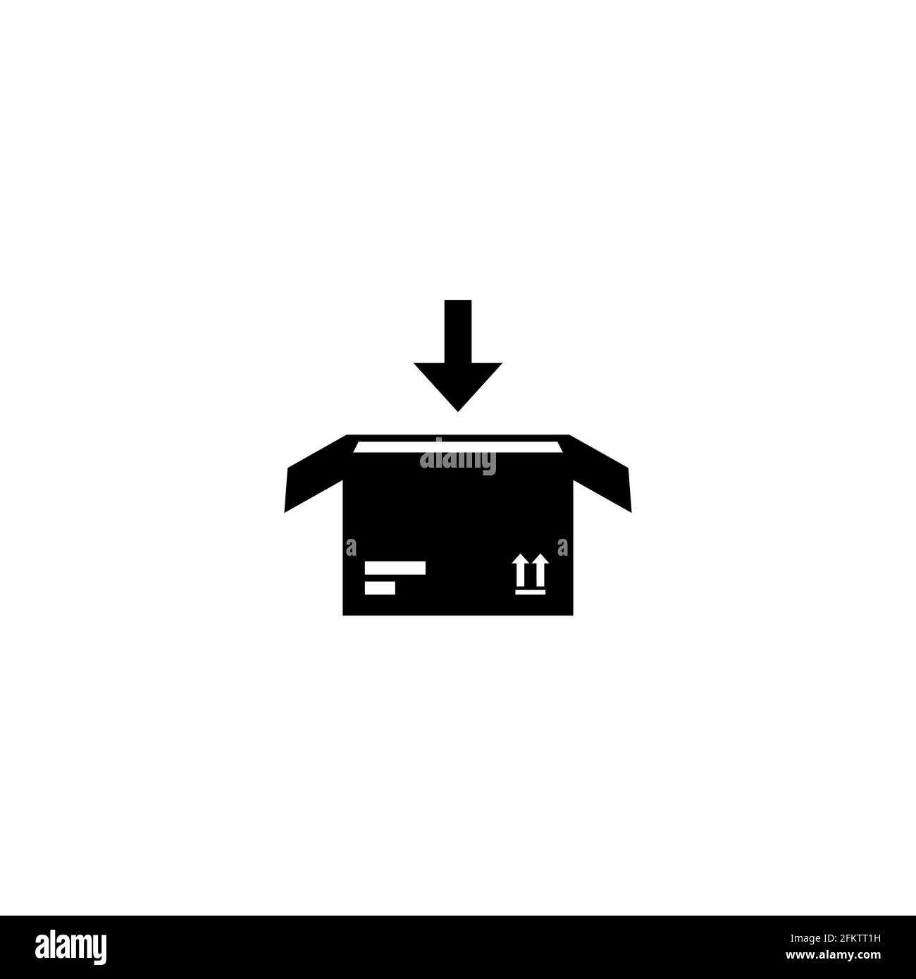 Packaging freight. Parcel with load arrow. Store, warehouse, storage ...