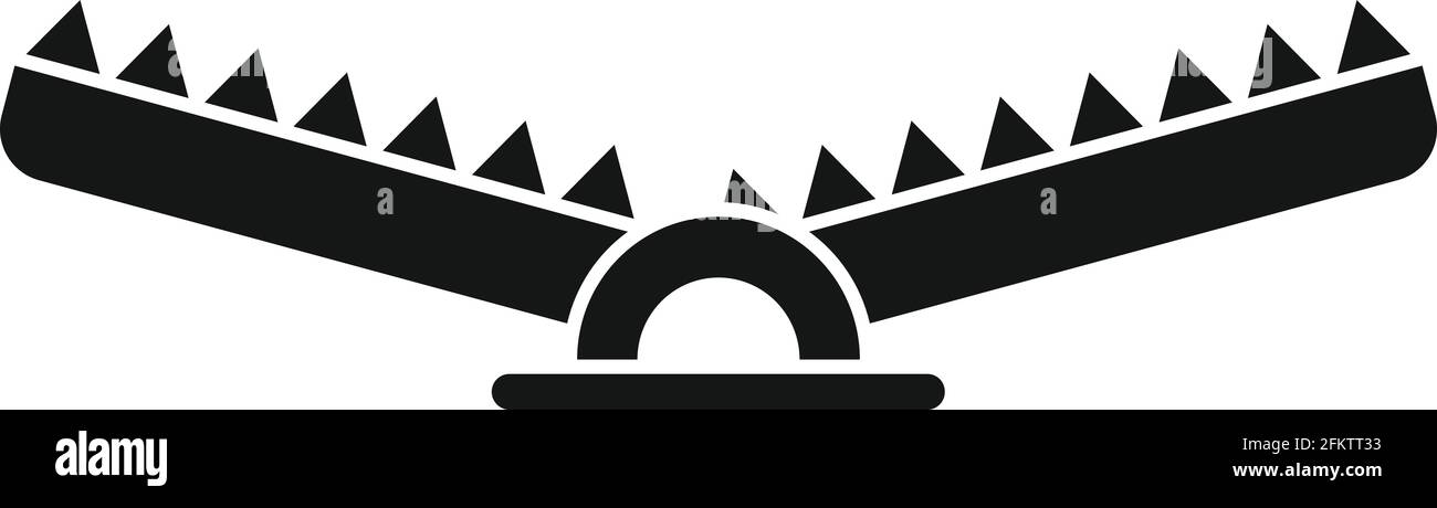 Caution animal trap icon, simple style Stock Vector Image & Art - Alamy