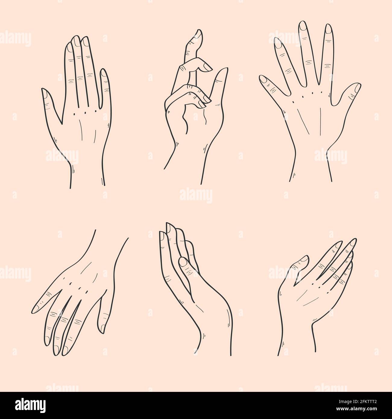 six hands expressions Stock Vector Image & Art - Alamy