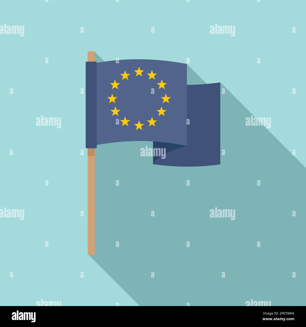 European union flag icon, flat style Stock Vector Image & Art - Alamy