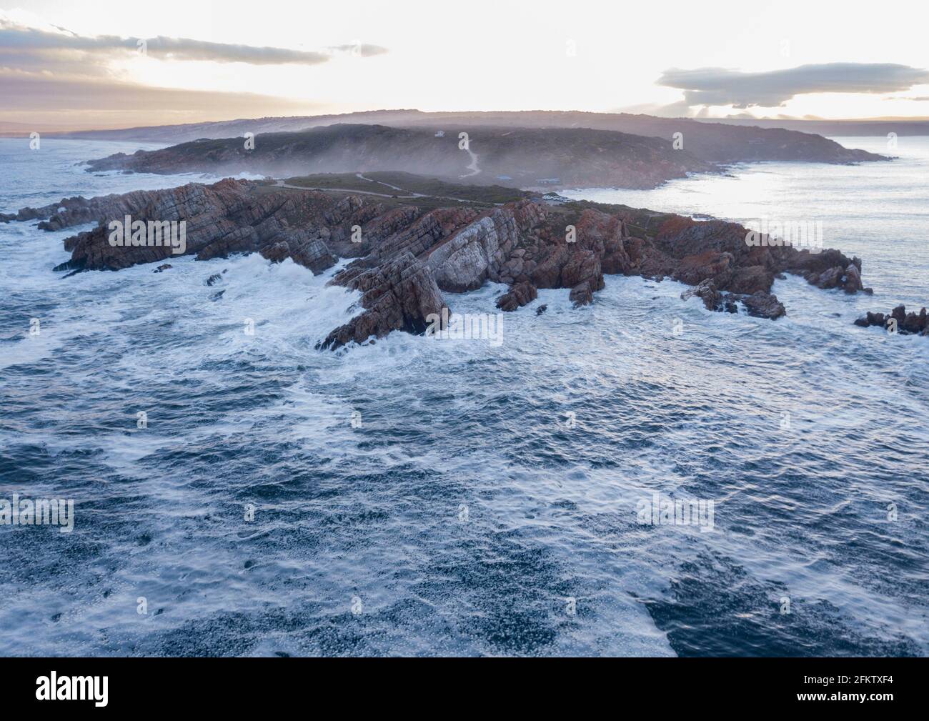 Aerial rocky coastline waves ocean hi-res stock photography and images ...