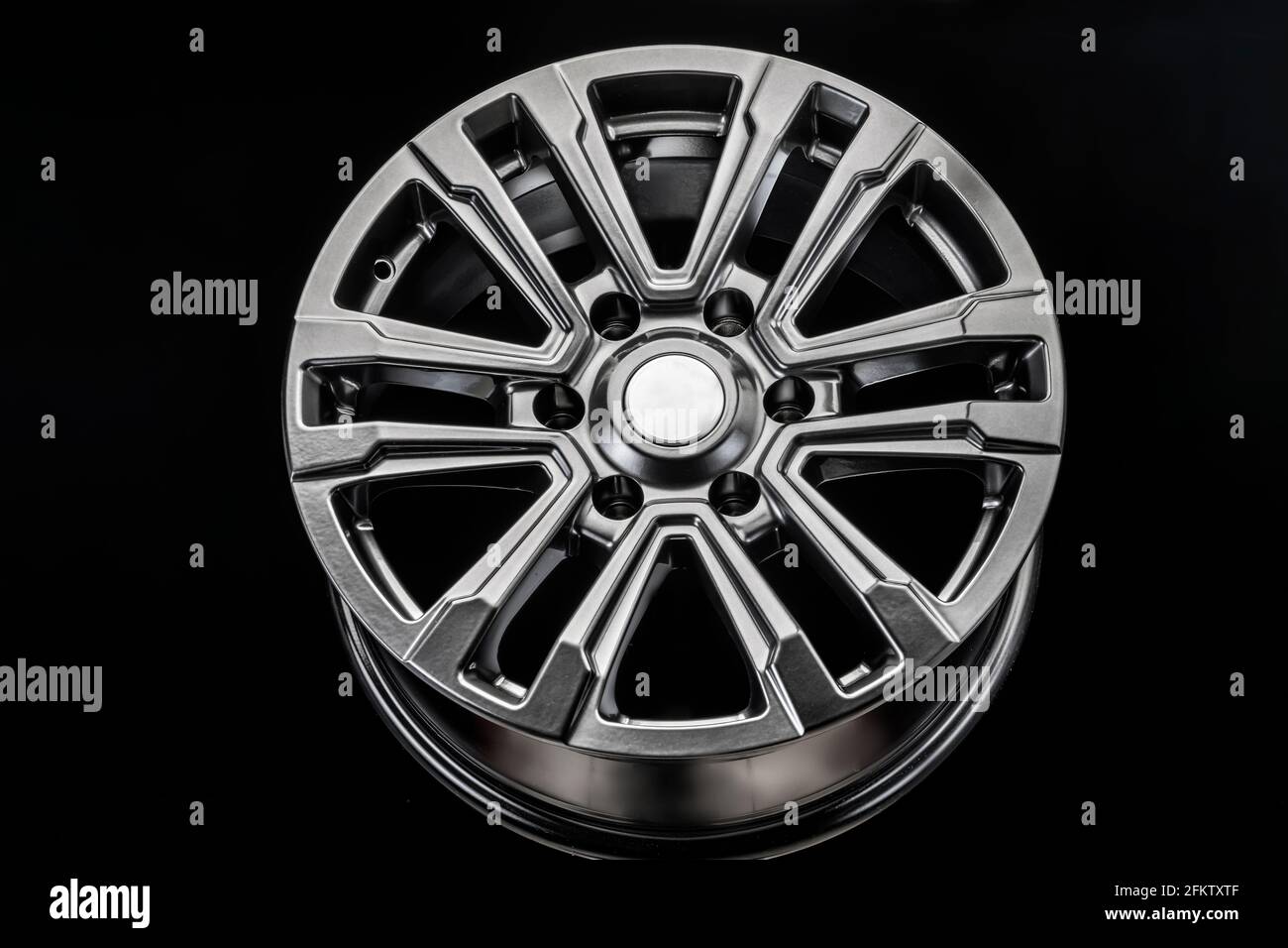 new alloy wheels for off-road vehicles in matte grey Stock Photo - Alamy