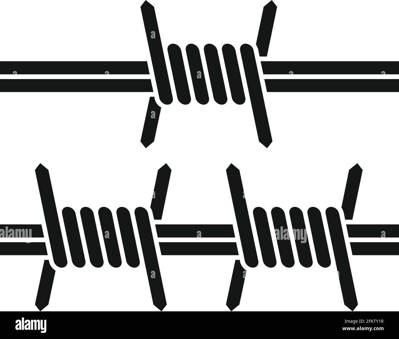 Simple barbwire fence Stock Vector Images - Alamy