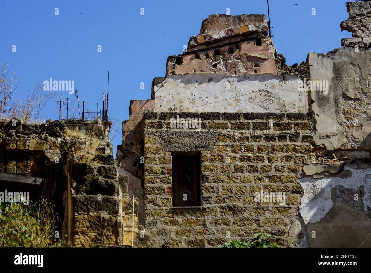 Architectural ruins from WWII. Palermo, Sicily, Italy, Europe Stock ...