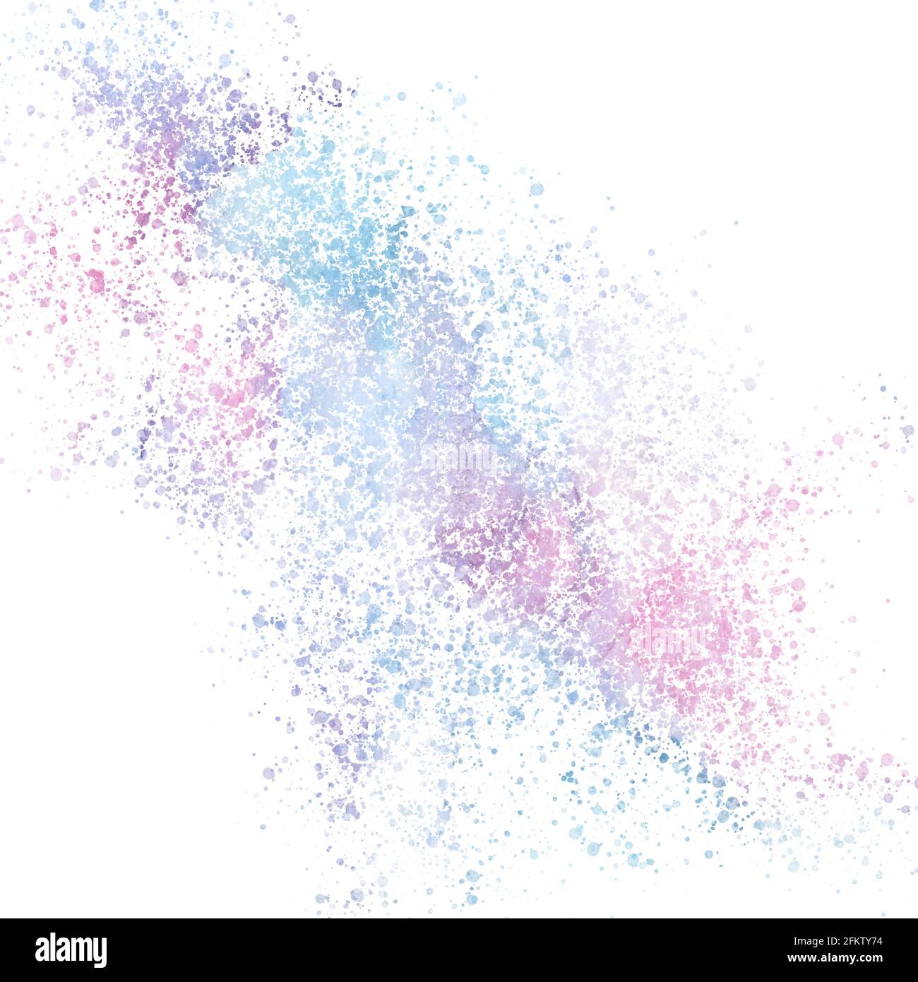 Blue and pink watercolor splashes. Ink drops. Ink drops on white ...