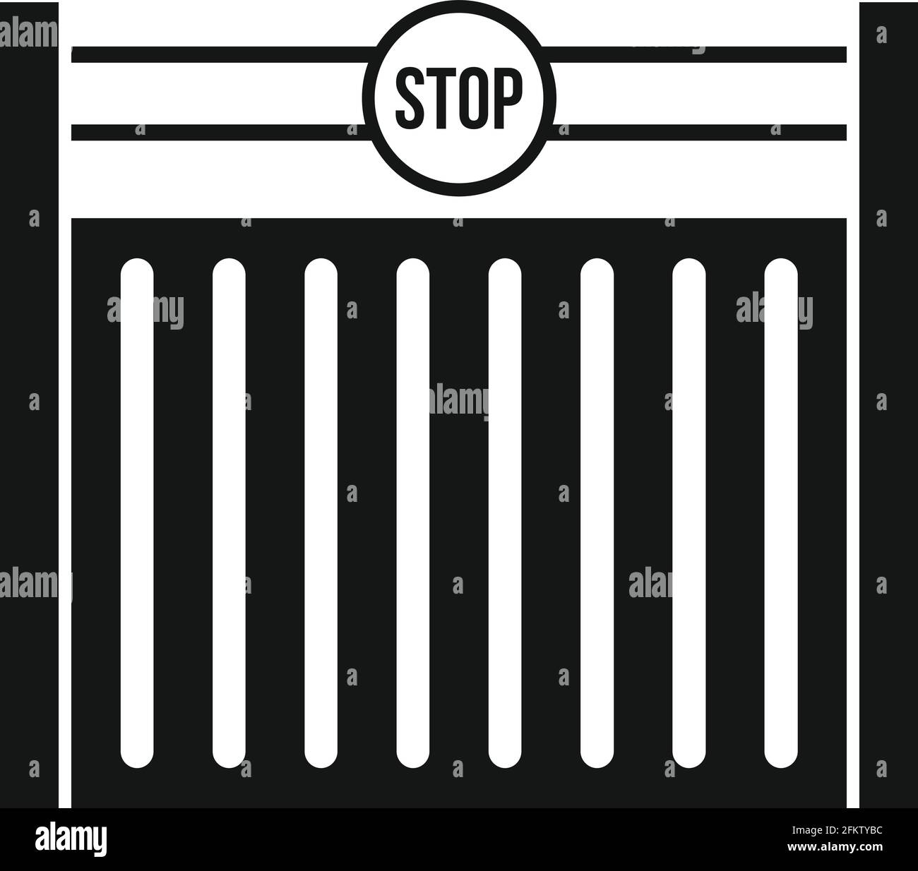 Border gate icon, simple style Stock Vector Image & Art - Alamy