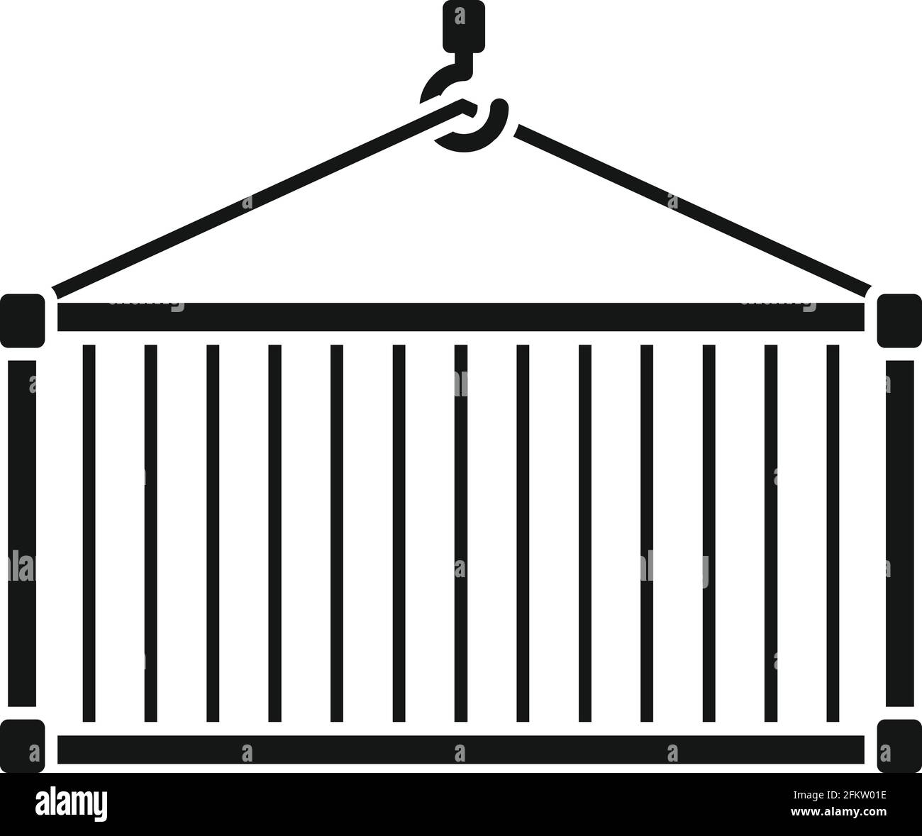 Container trailer terminal port Stock Vector Images - Alamy