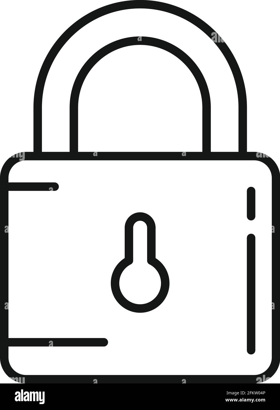 Metal padlock icon, outline style Stock Vector Image & Art - Alamy