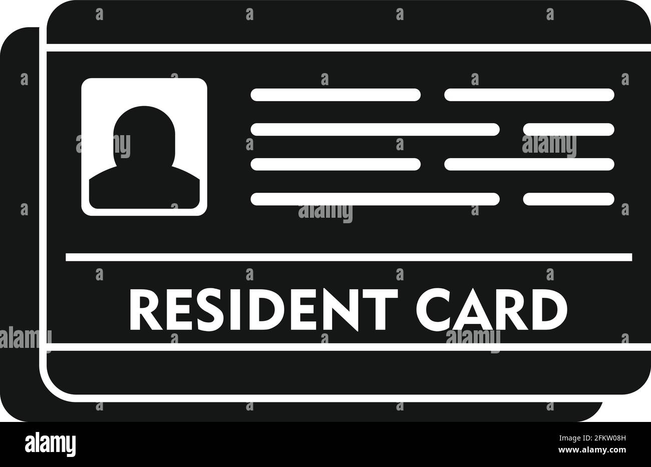 Resident card icon, simple style Stock Vector Image & Art - Alamy