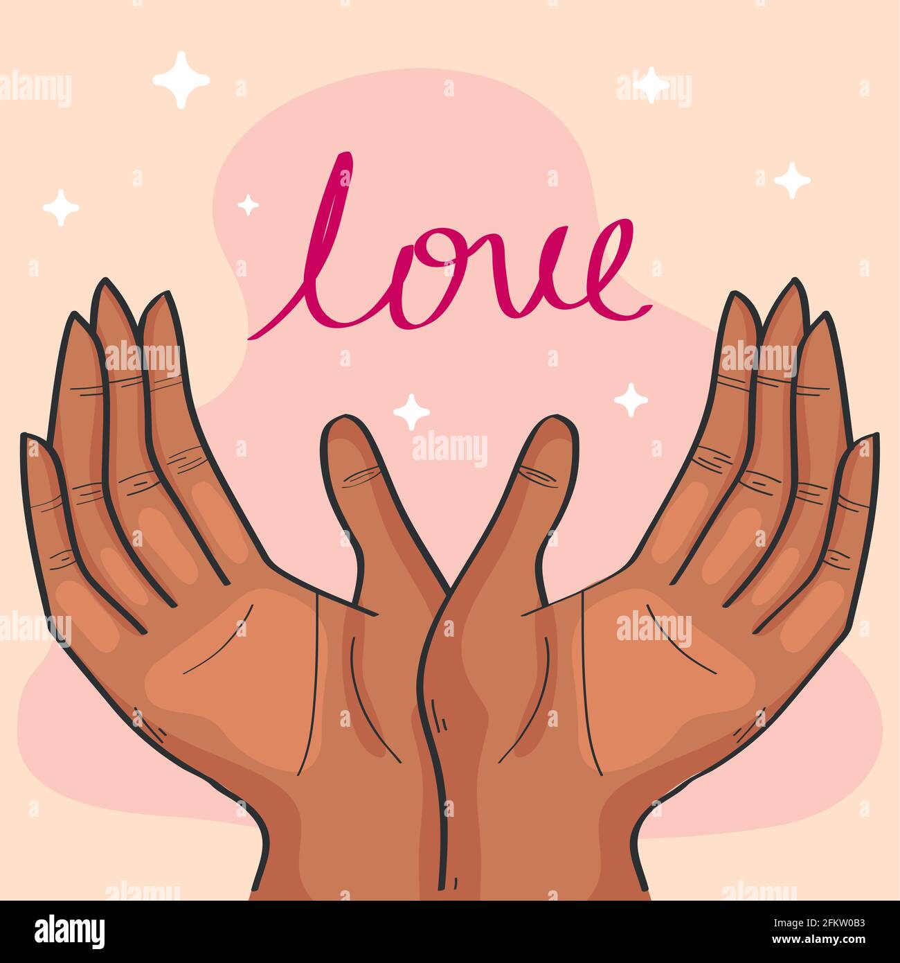 hands lifting love word Stock Vector Image & Art - Alamy