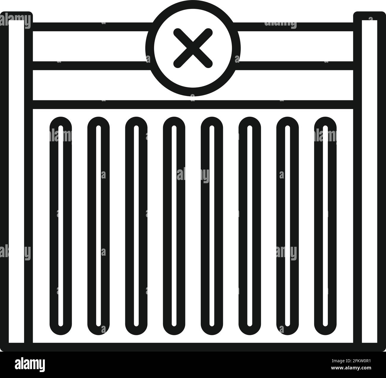 Border gate icon, outline style Stock Vector Image & Art - Alamy