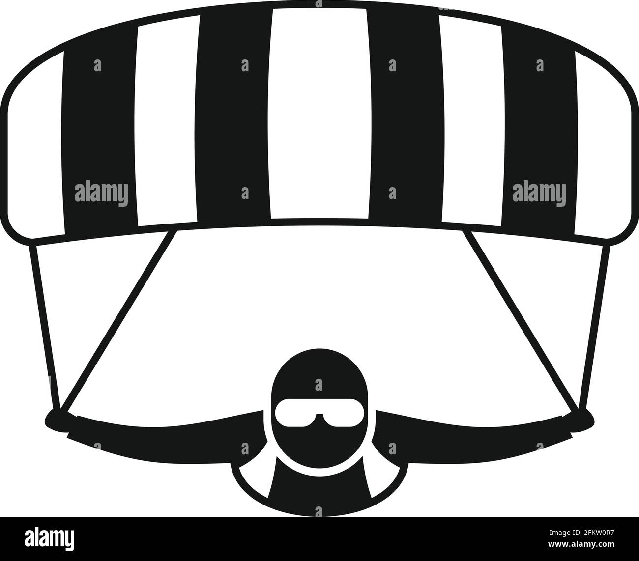 Air parachuting icon simple Cut Out Stock Images & Pictures - Alamy