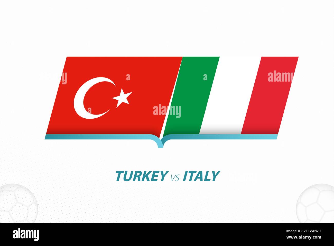 Turkey vs Italy in European Football Competition, Group A. Versus icon ...