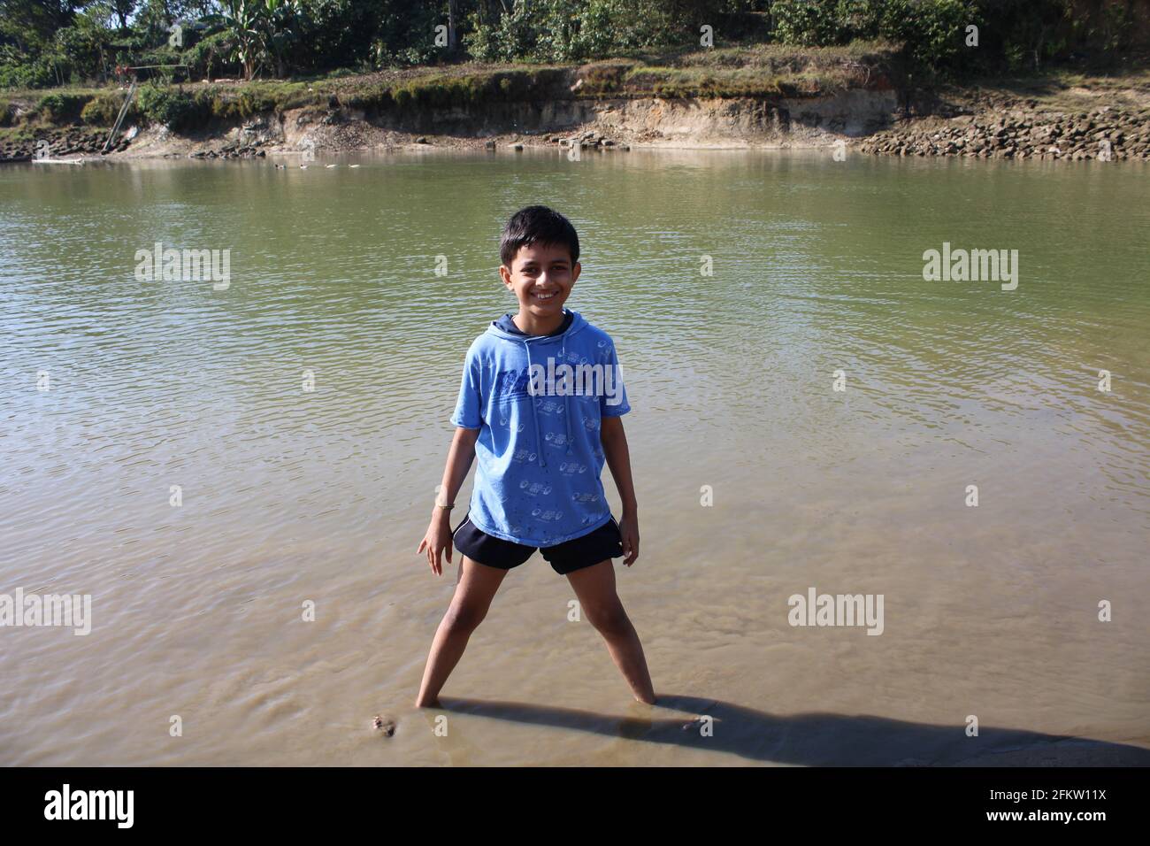 Boy river hi-res stock photography and images - Alamy