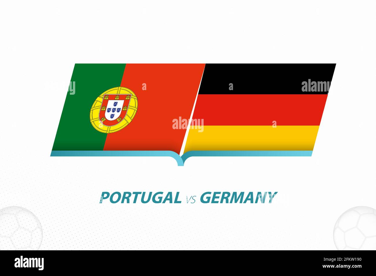Portugal vs Germany in European Football Competition, Group F. Versus ...