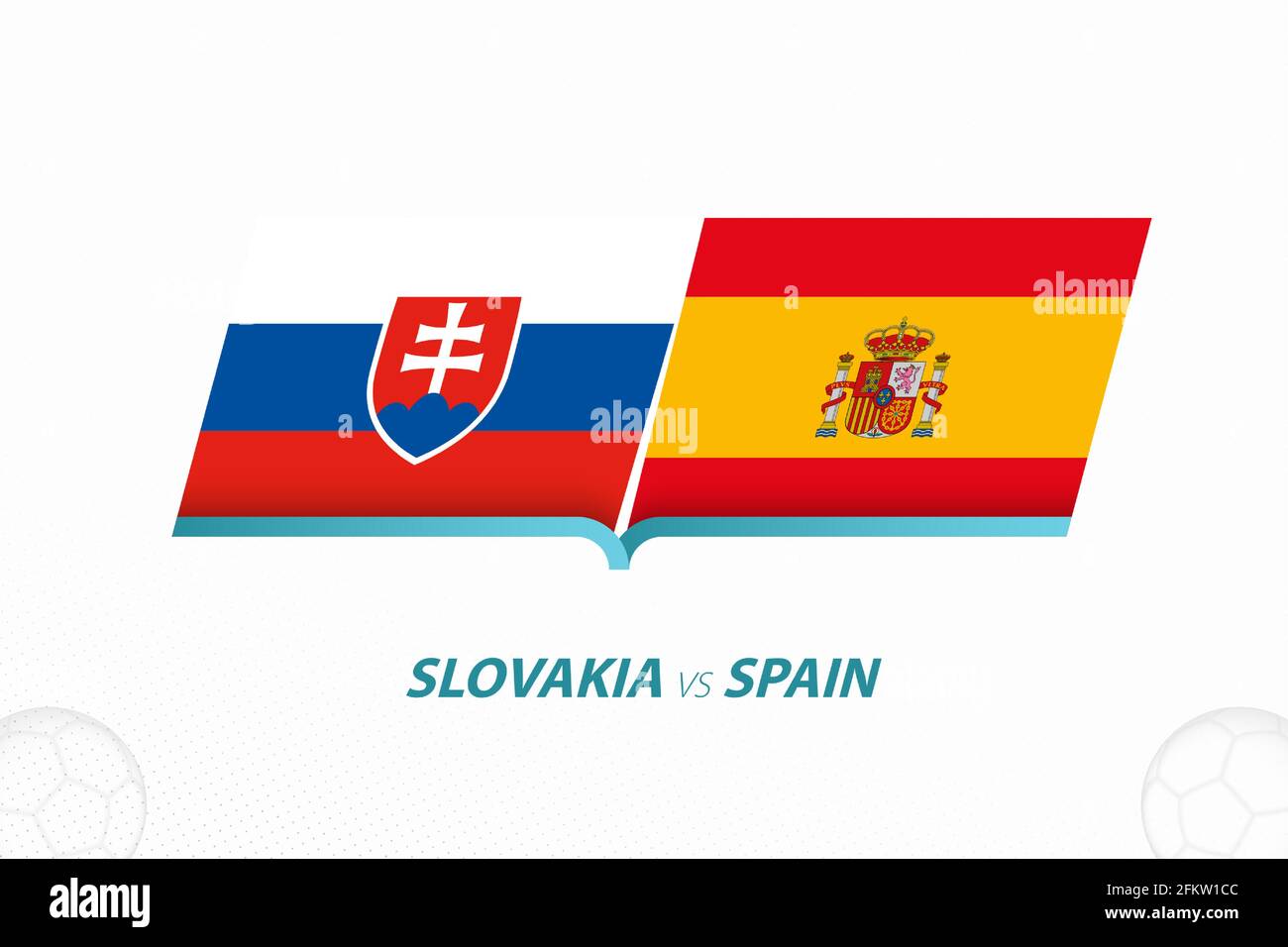 Slovakia vs Spain in European Football Competition, Group E. Versus ...