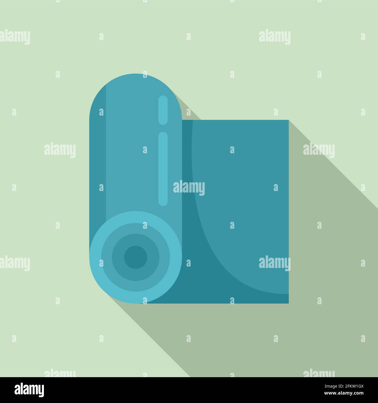 Yoga mat icon, flat style Stock Vector Image & Art - Alamy