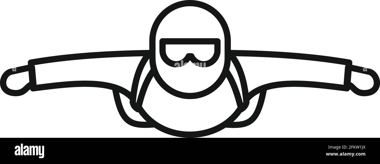 Man skydiving icon, outline style Stock Vector Image & Art - Alamy