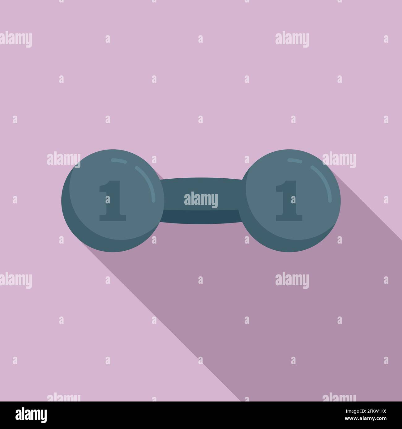Metal dumbbell icon, flat style Stock Vector Image & Art - Alamy
