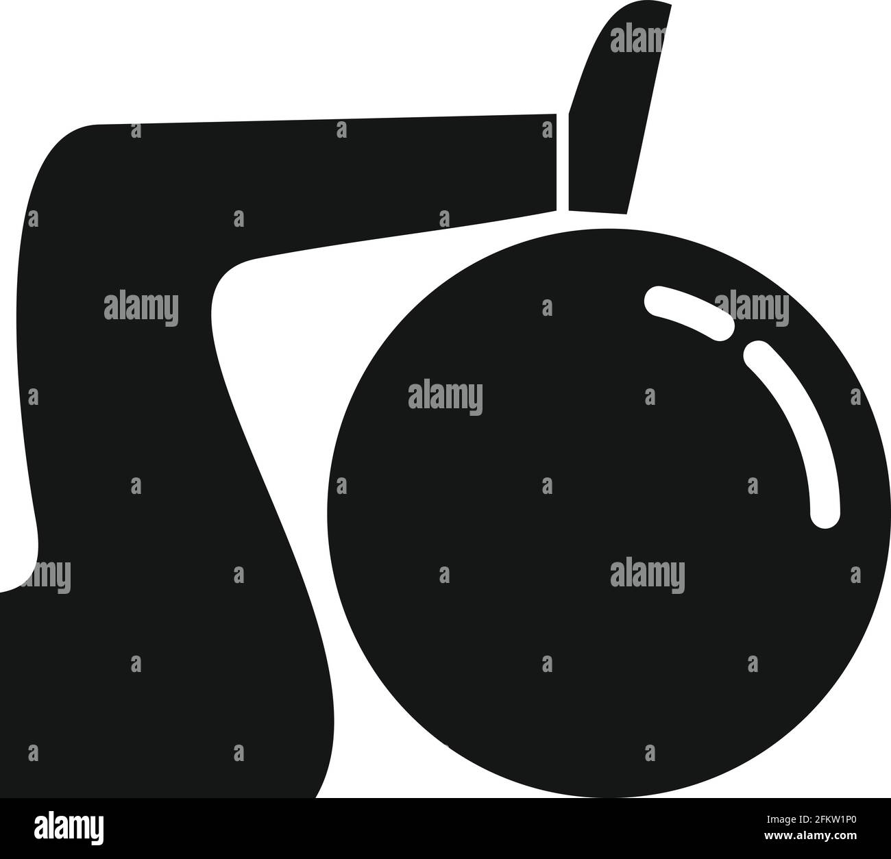 Workout senior fitness ball icon, simple style Stock Vector Image & Art ...