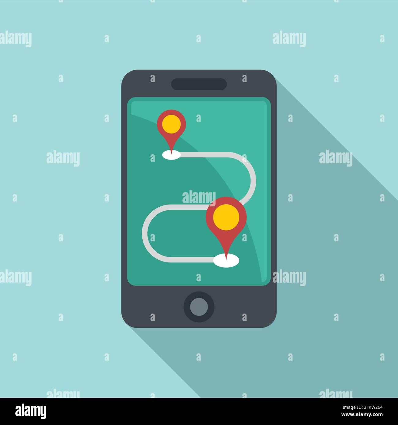 Map app running hi-res stock photography and images - Alamy