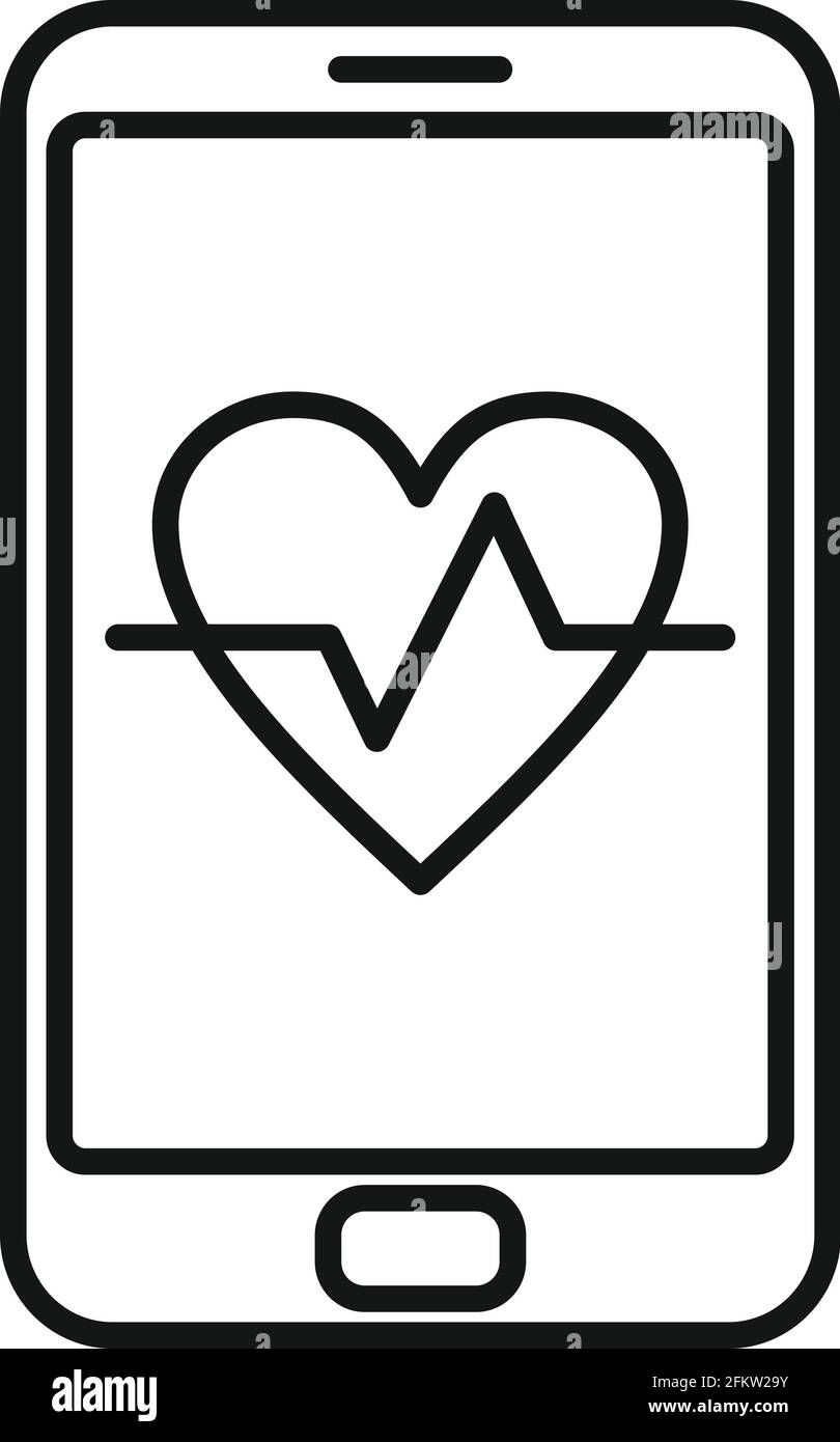 Rate smartphone icon outline Black and White Stock Photos & Images - Alamy