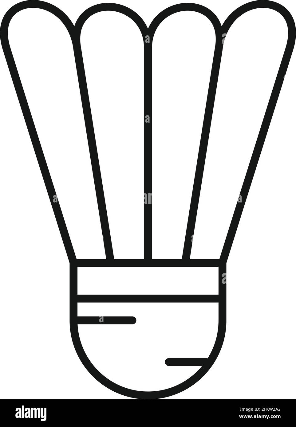 Shuttlecock icon, outline style Stock Vector Image & Art - Alamy