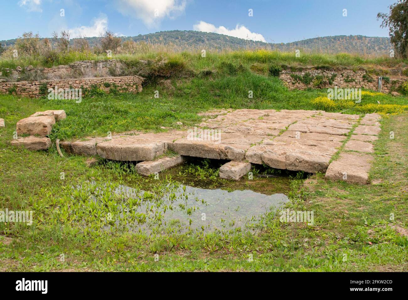 The stone bridge inside the archaeological site of temple of Artemis in ...