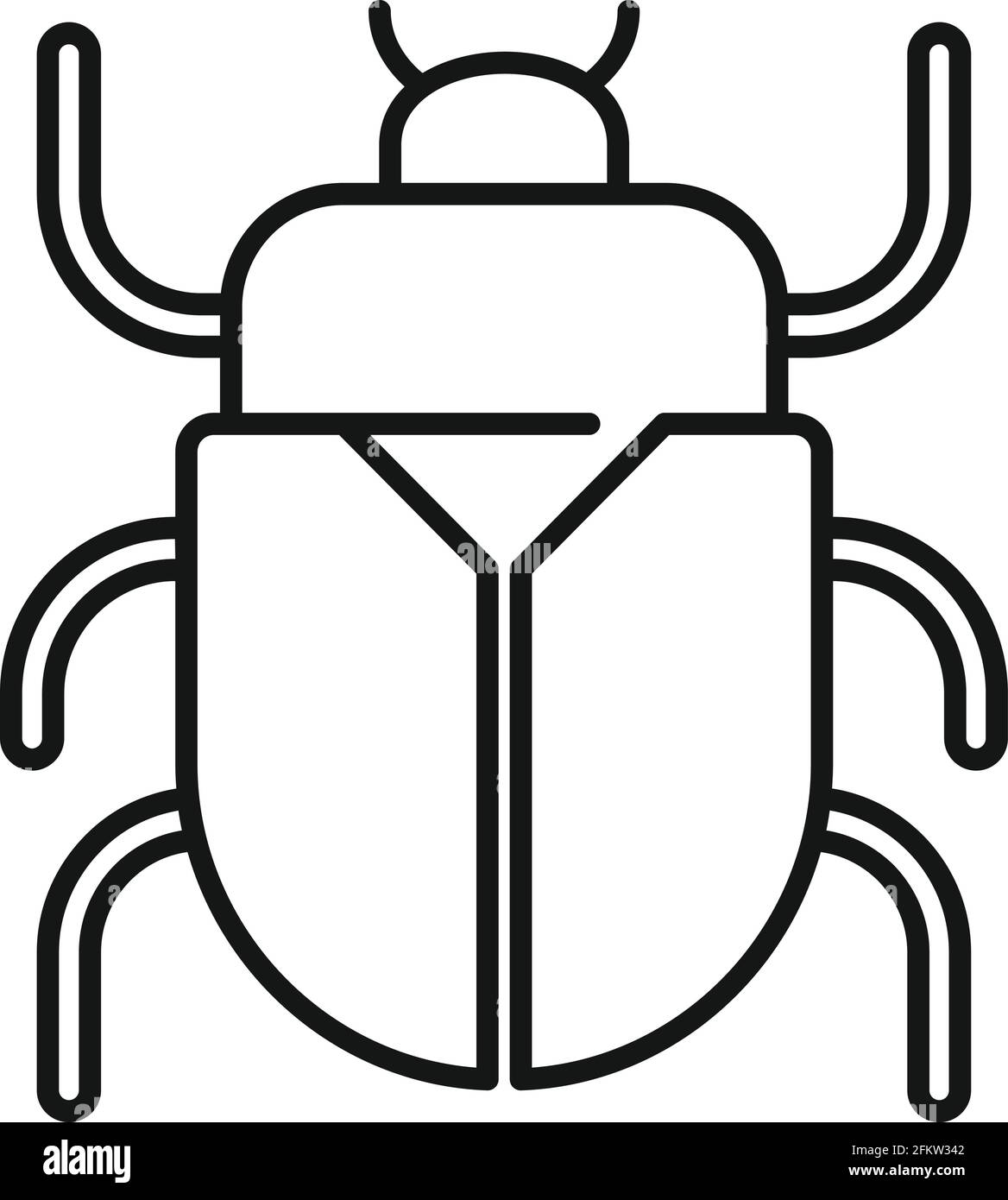 Egyptian scarab beetle icon, outline style Stock Vector Image & Art - Alamy