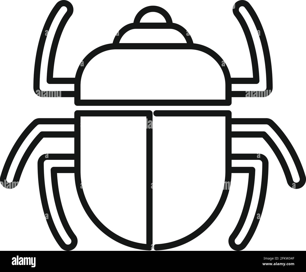 Sacred scarab beetle icon, outline style Stock Vector Image & Art - Alamy