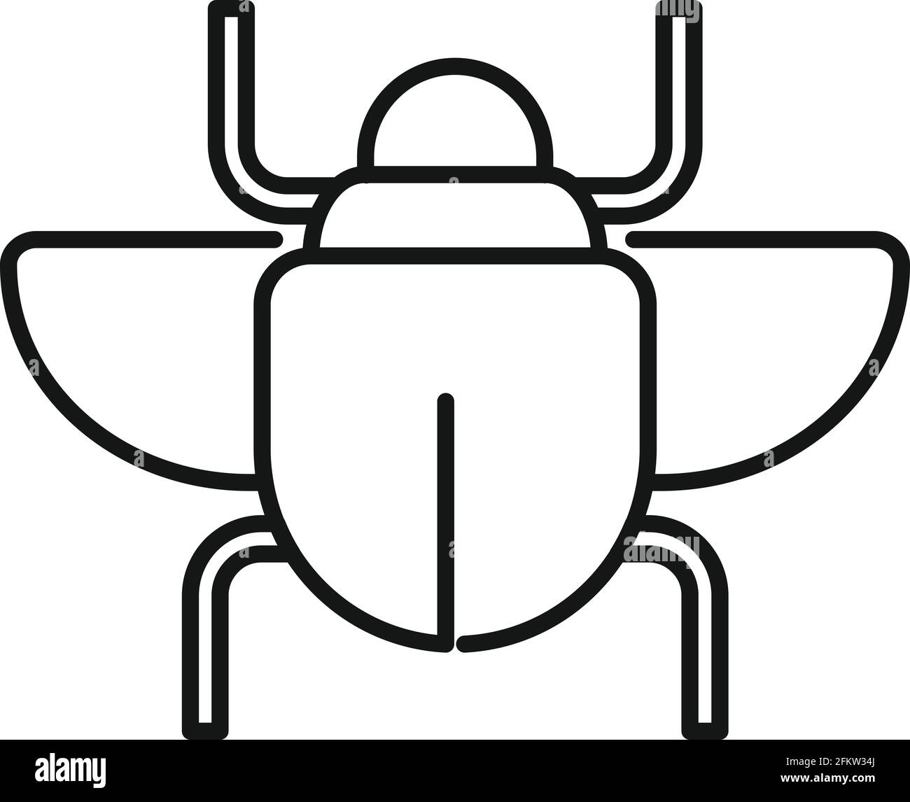 Egyptian scarab outline icon Stock Vector Images - Alamy