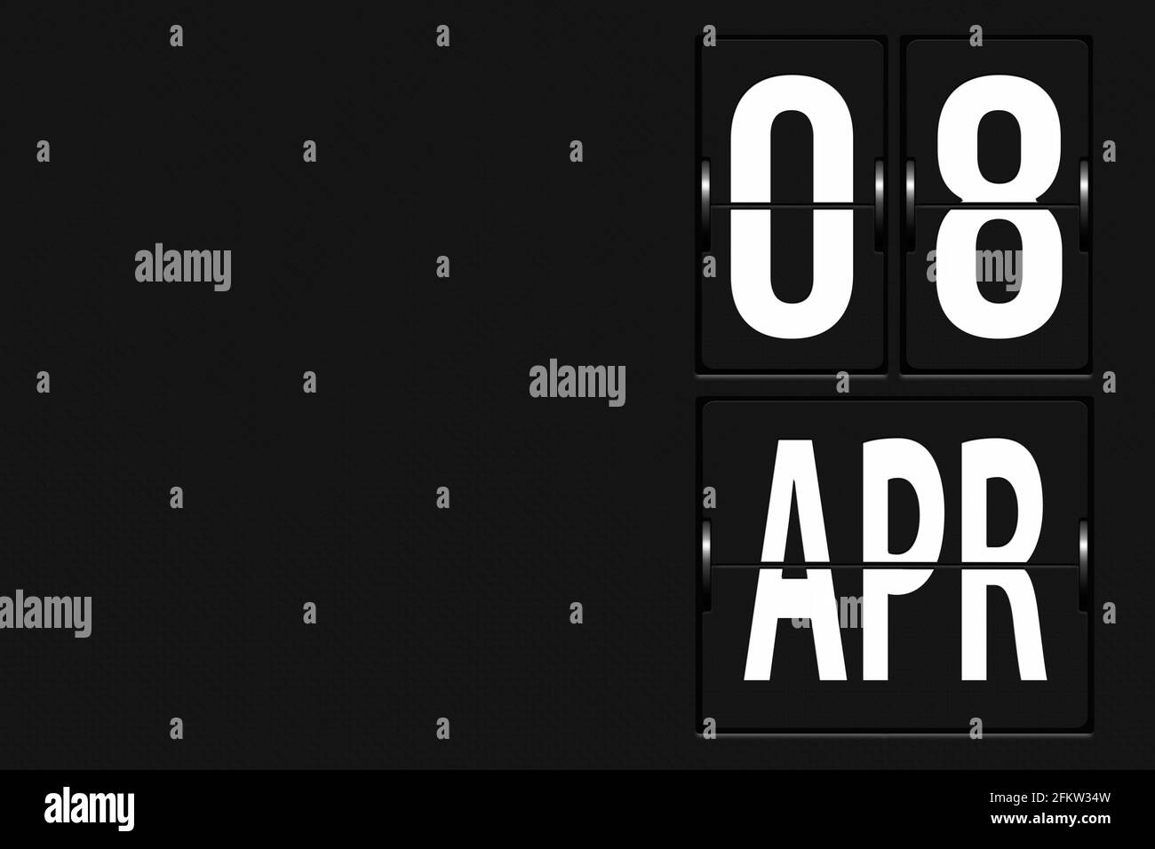 April 8th. Day 8 of month, Calendar date. Calendar in the form of a ...