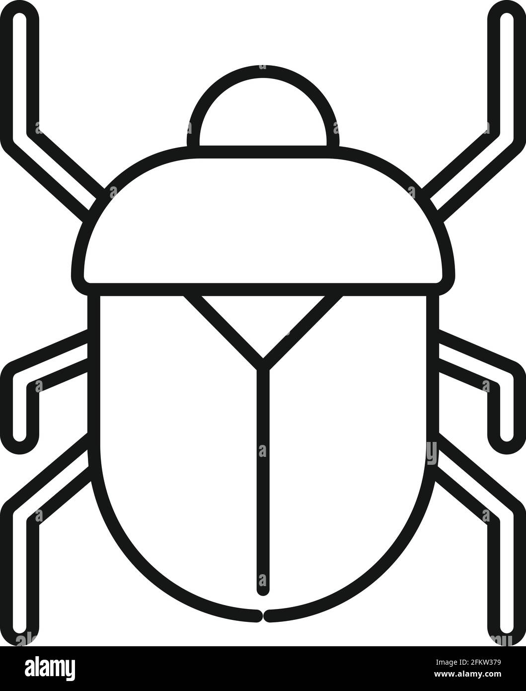 Egyptian scarab outline icon Stock Vector Images - Alamy