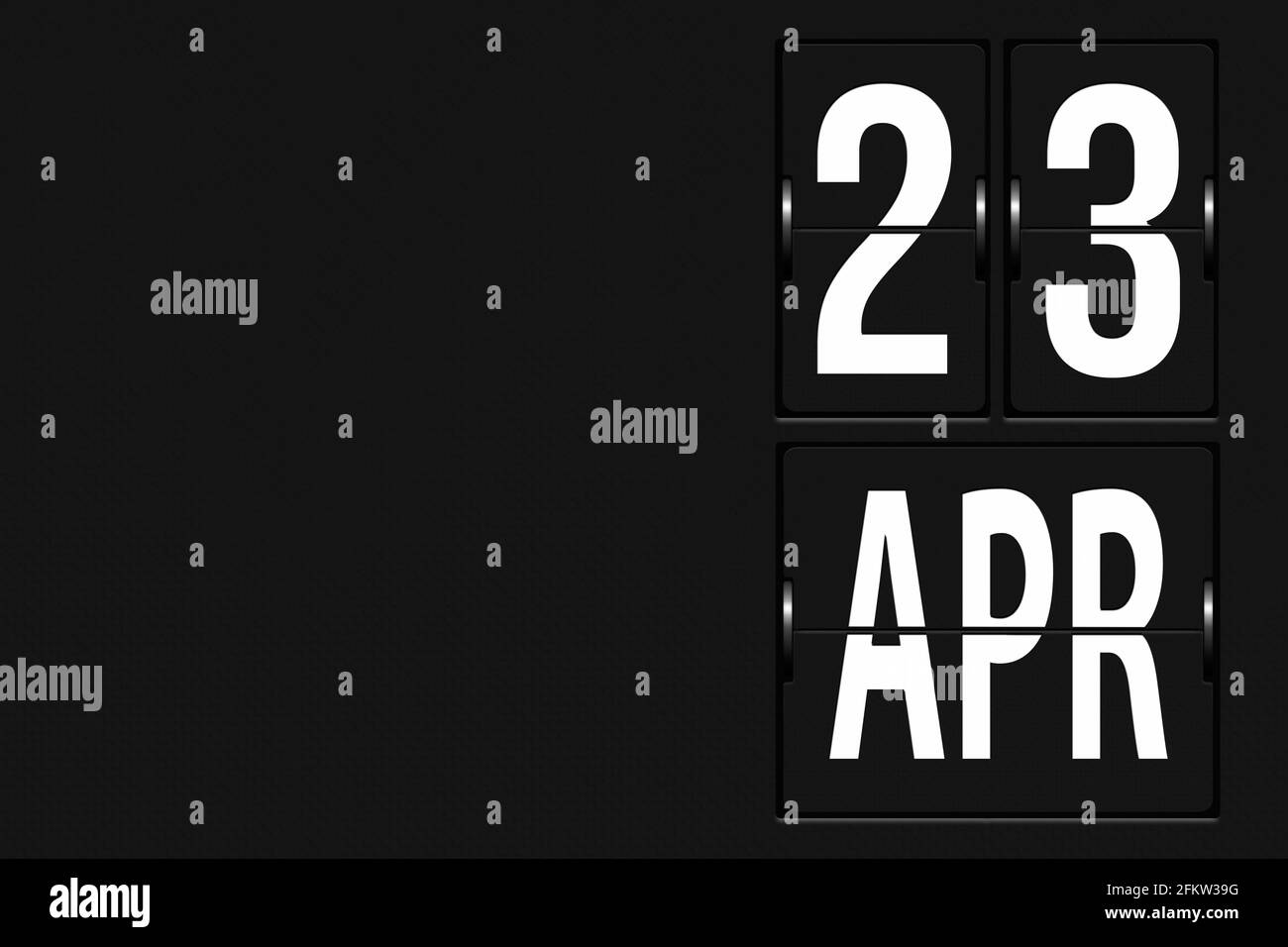 April 23rd. Day 23 of month, Calendar date. Calendar in the form of a ...