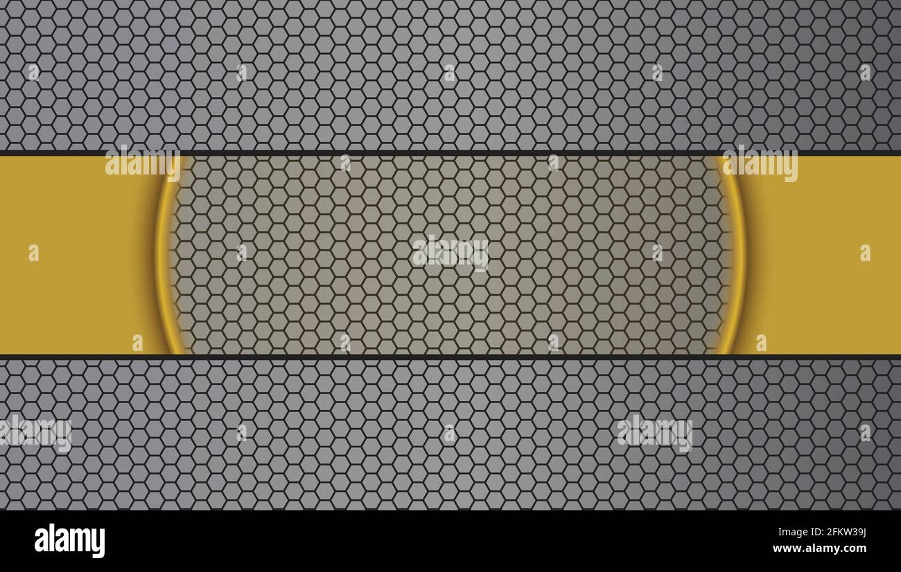 Hexagon design gold black color hi-res stock photography and images - Alamy